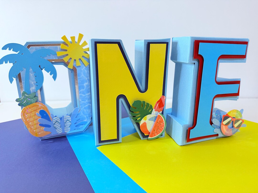 Pool Party 3D Letters: Summer Birthday Decor - Etsy