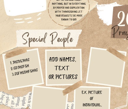 Template Prayer Board, Brown Craft Paper, Natural, Gift for Christian ...