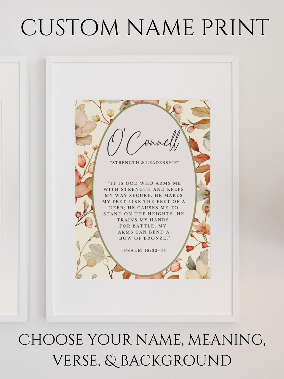 Personalized Name Sign, Custom Biblical Name Definition, Christian ...