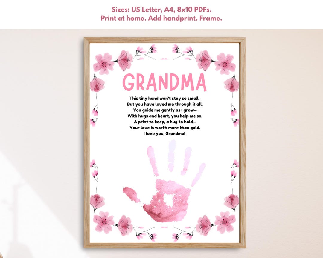Grandparents Day Handprint Craft Grandma DIY Grandparent Gift From ...