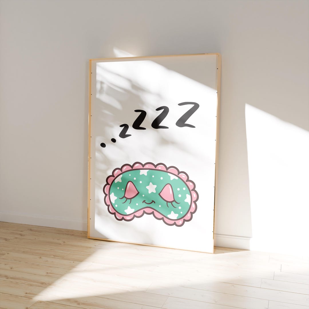 Bedroom Printable Wall Art, Zzzz Poster, Snooze Space, Dopamine Decor ...