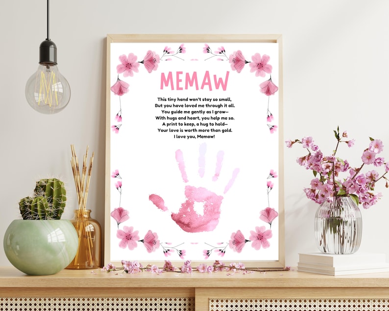 Grandparents Day Handprint Craft Poem Memaw Handprint DIY Grandparent ...