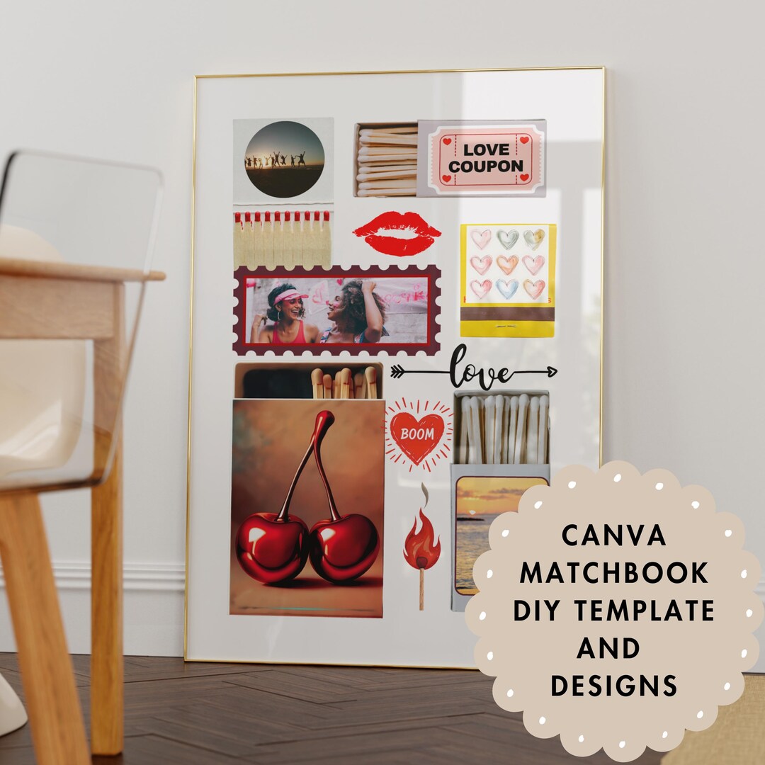 Editable Matchbook Template Custom Matchbooks Blank Matchbook Art ...