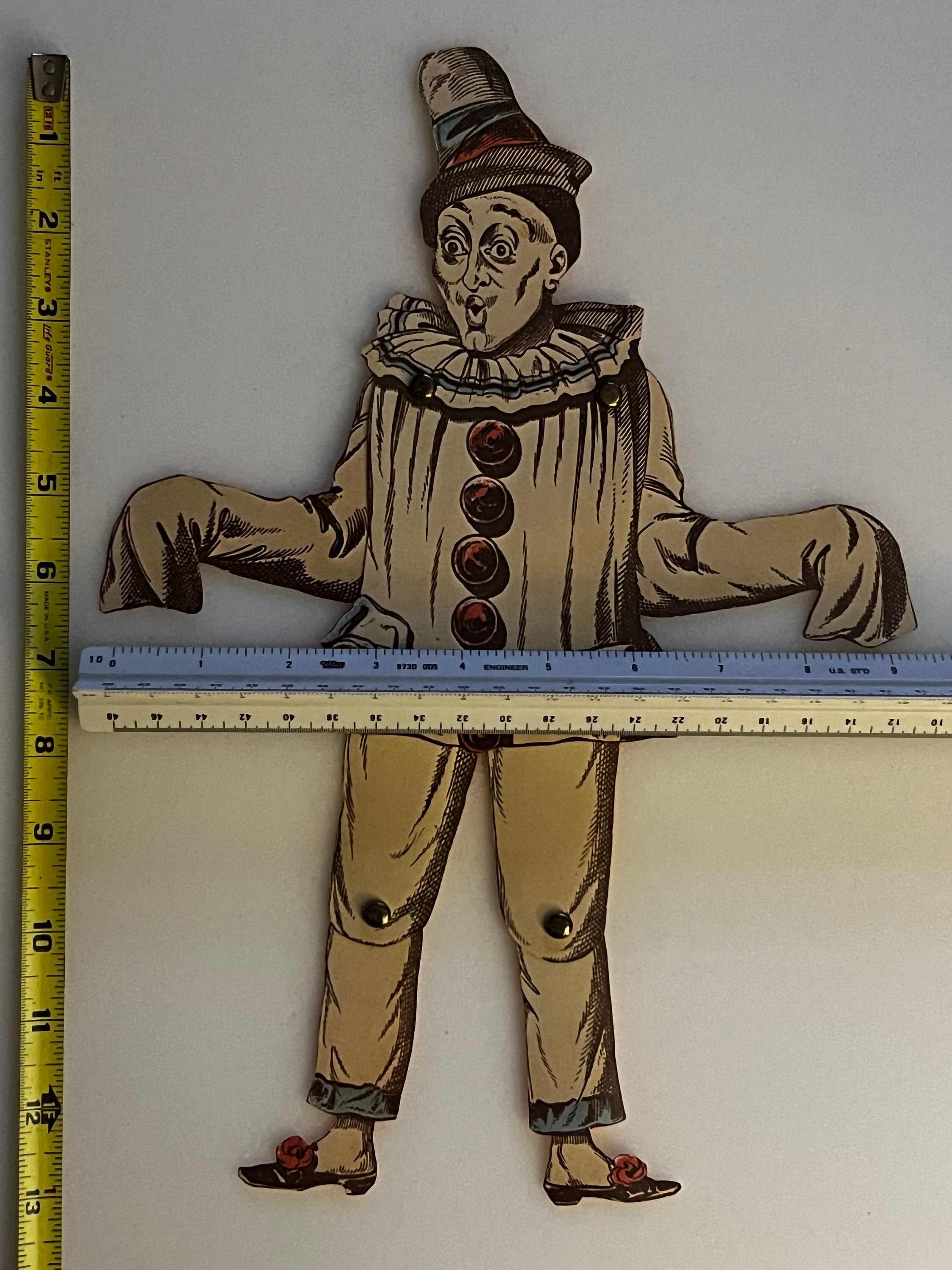 Antique Pantin Jumping Jack Paper Dolls - Pierrot #3 Character (use in ...