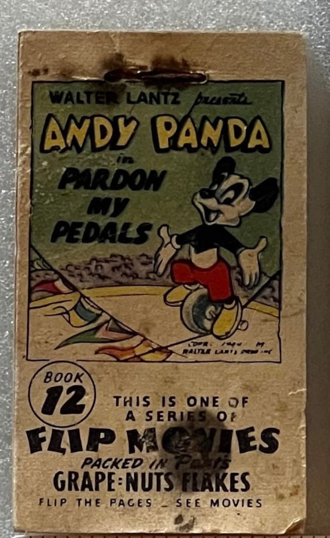 Vintage Paper Cartoon - 1940s Flat Small “andy Panda” Flip Movies ...