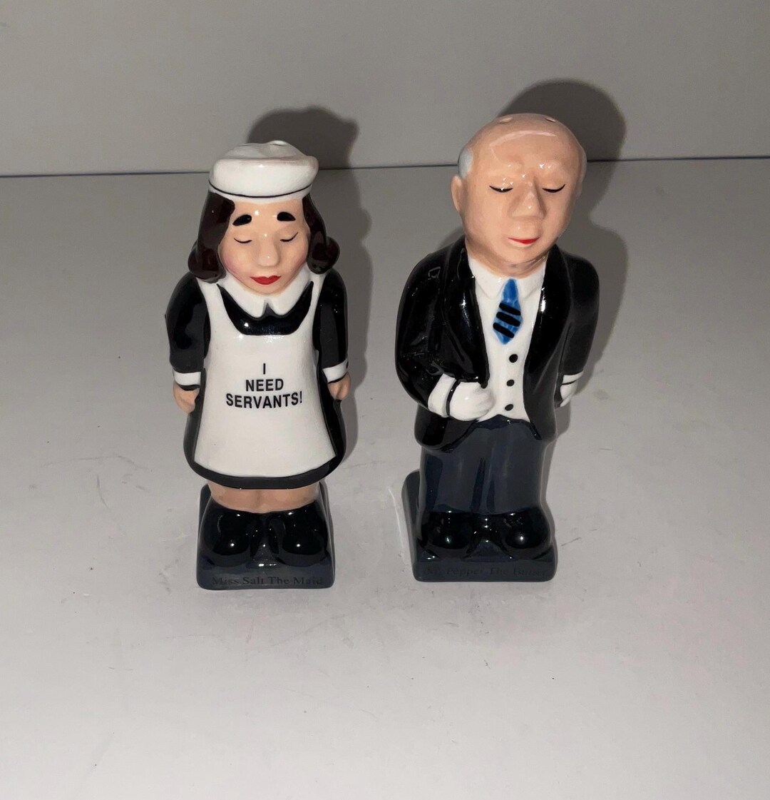 Vintage MAID/BUTLER COUPLE Salt and Pepper Shakers, Unknown Mfg ...