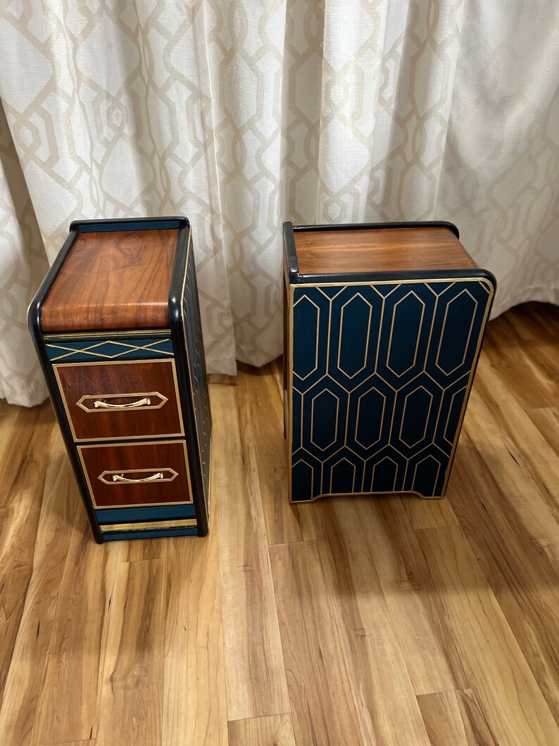 Art Deco Style Side Tables - Etsy
