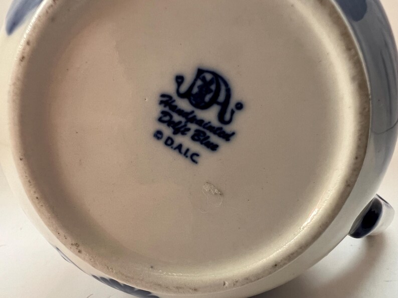 Vintage Pottery by DALC - Delft Blue/white Cup With Handle on Outside ...
