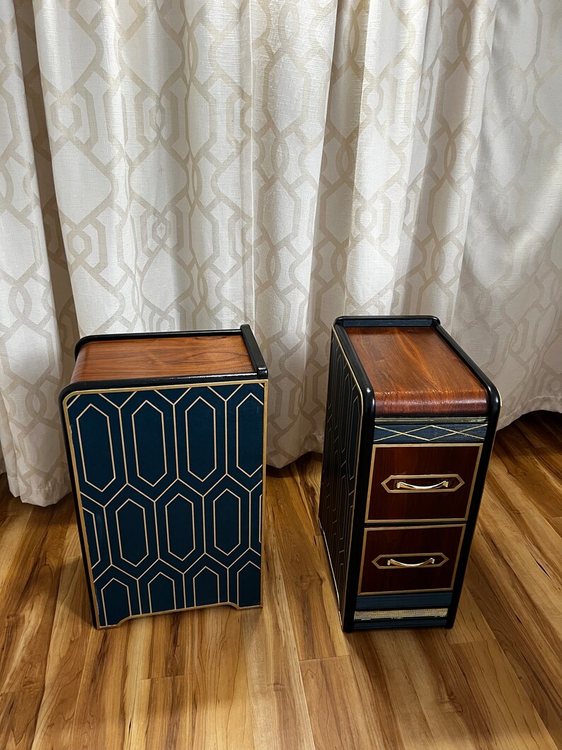 Art Deco Style Side Tables - Etsy
