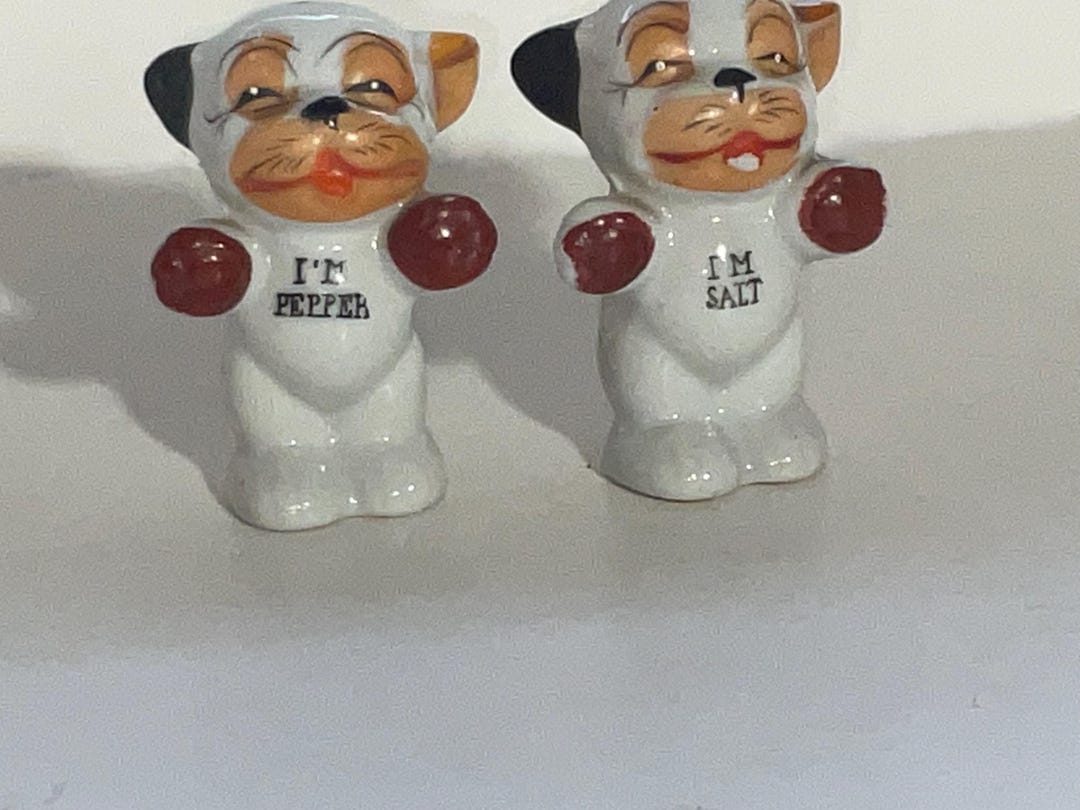 Vintage DOGS- (bonzo the Dog) Anthropomorphic Salt & Pepper Shakers ...