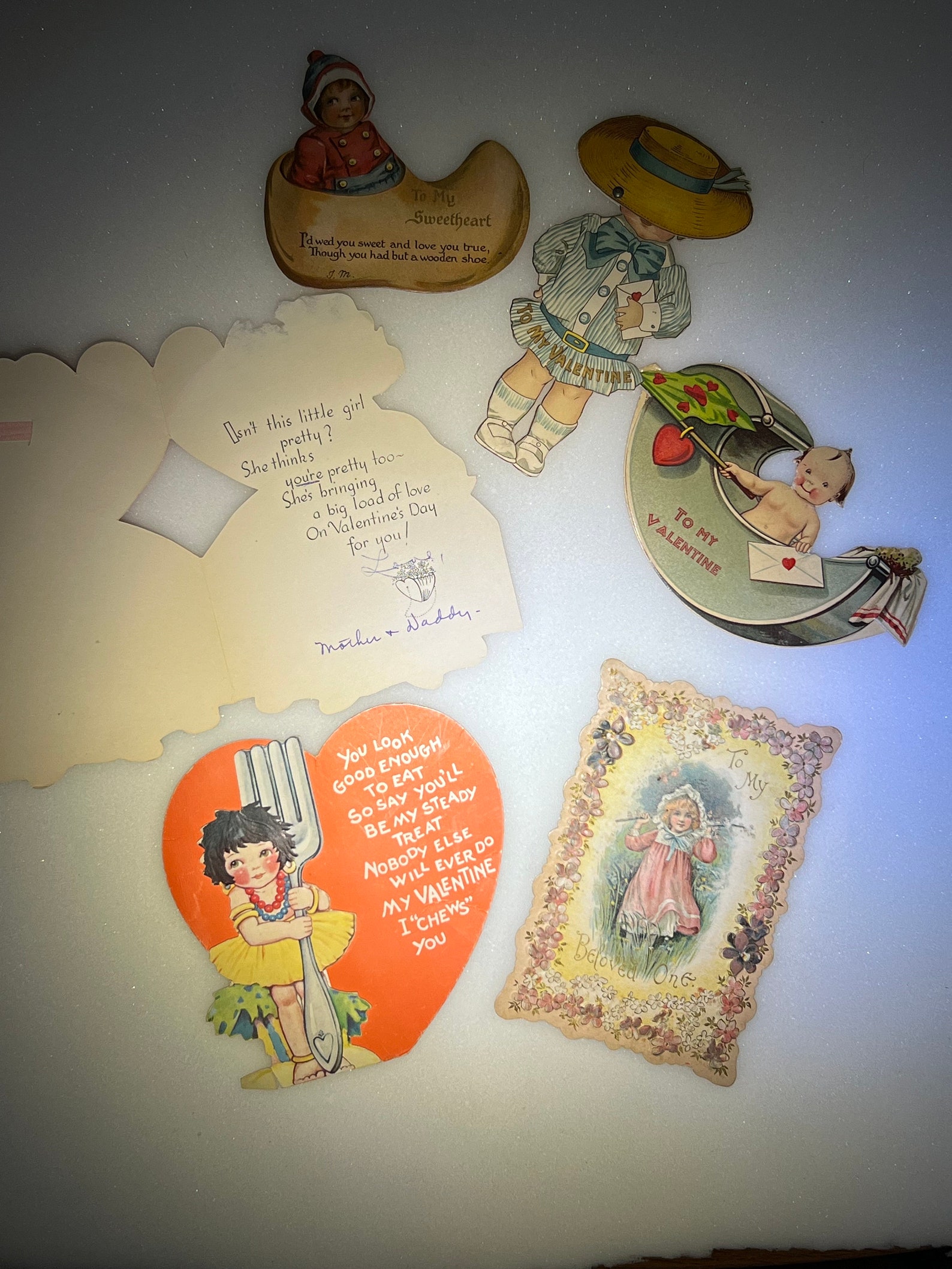 Vintage Valentines Card Bundle #4 - Theme: Little Girls and Babies ...