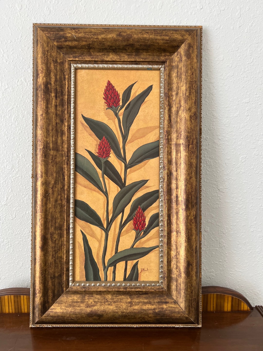 Paul Brent Woolflowers Oil Painting on Canvas - Framed Floral Wall Art ...