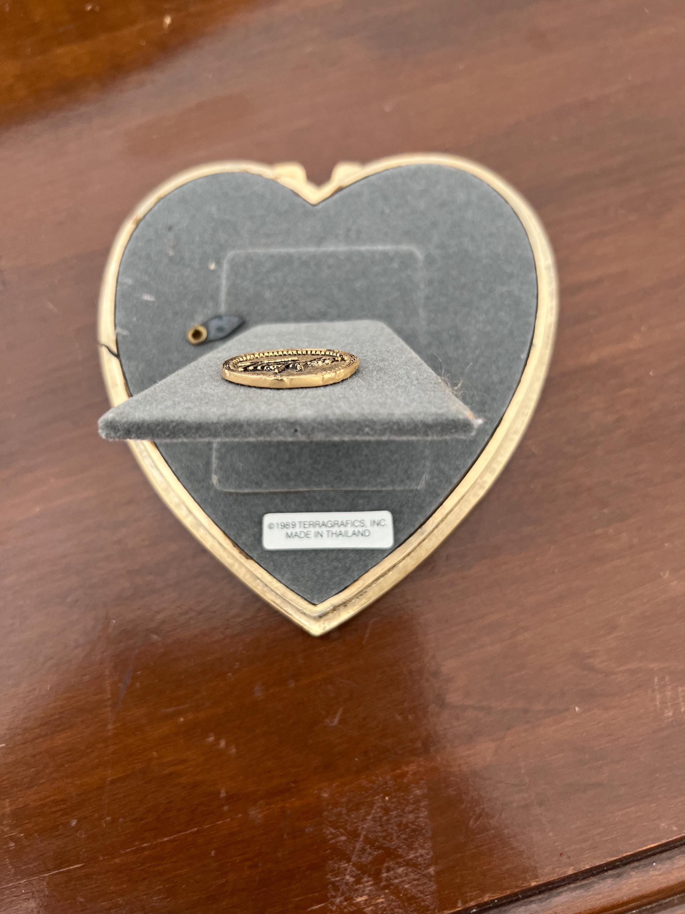Desktop Metal Heart Frame for Personal Photos. Frame is Brass and Solid ...