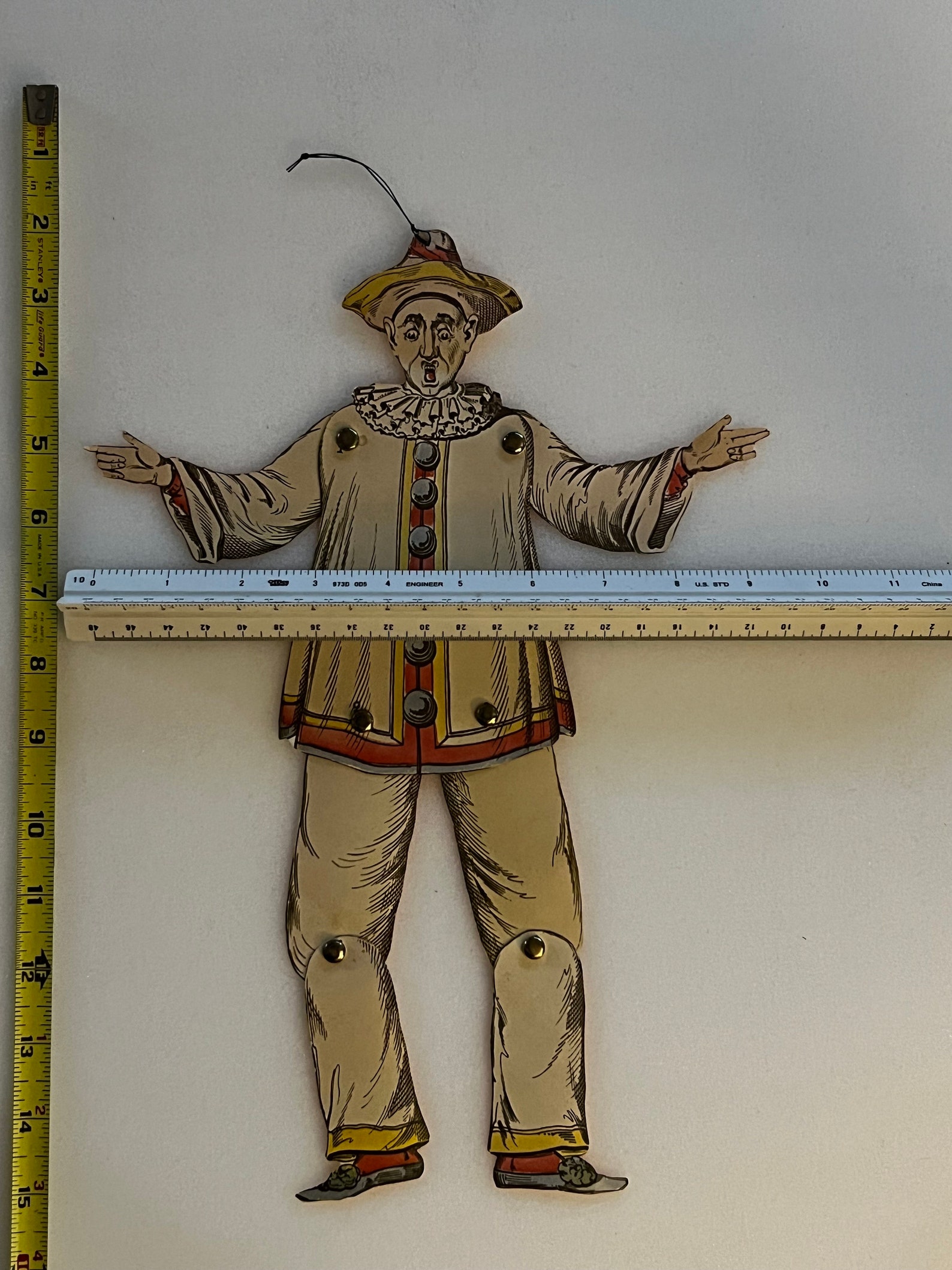 Antique Pantin Jumping Jack Paper Dolls - Pierrot #2 Character - Etsy