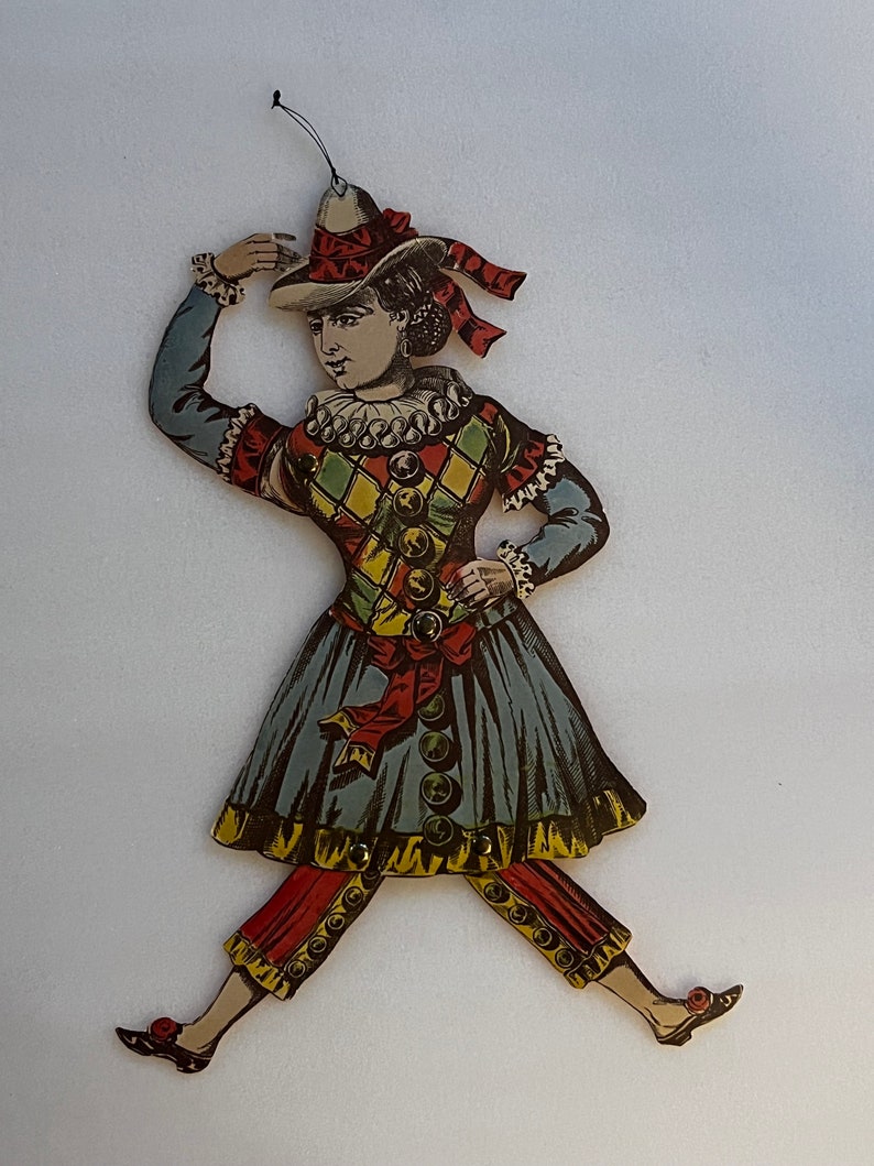 Antique Pantin Jumping Jack Paper Dolls - Pierrette #1 Character - Etsy
