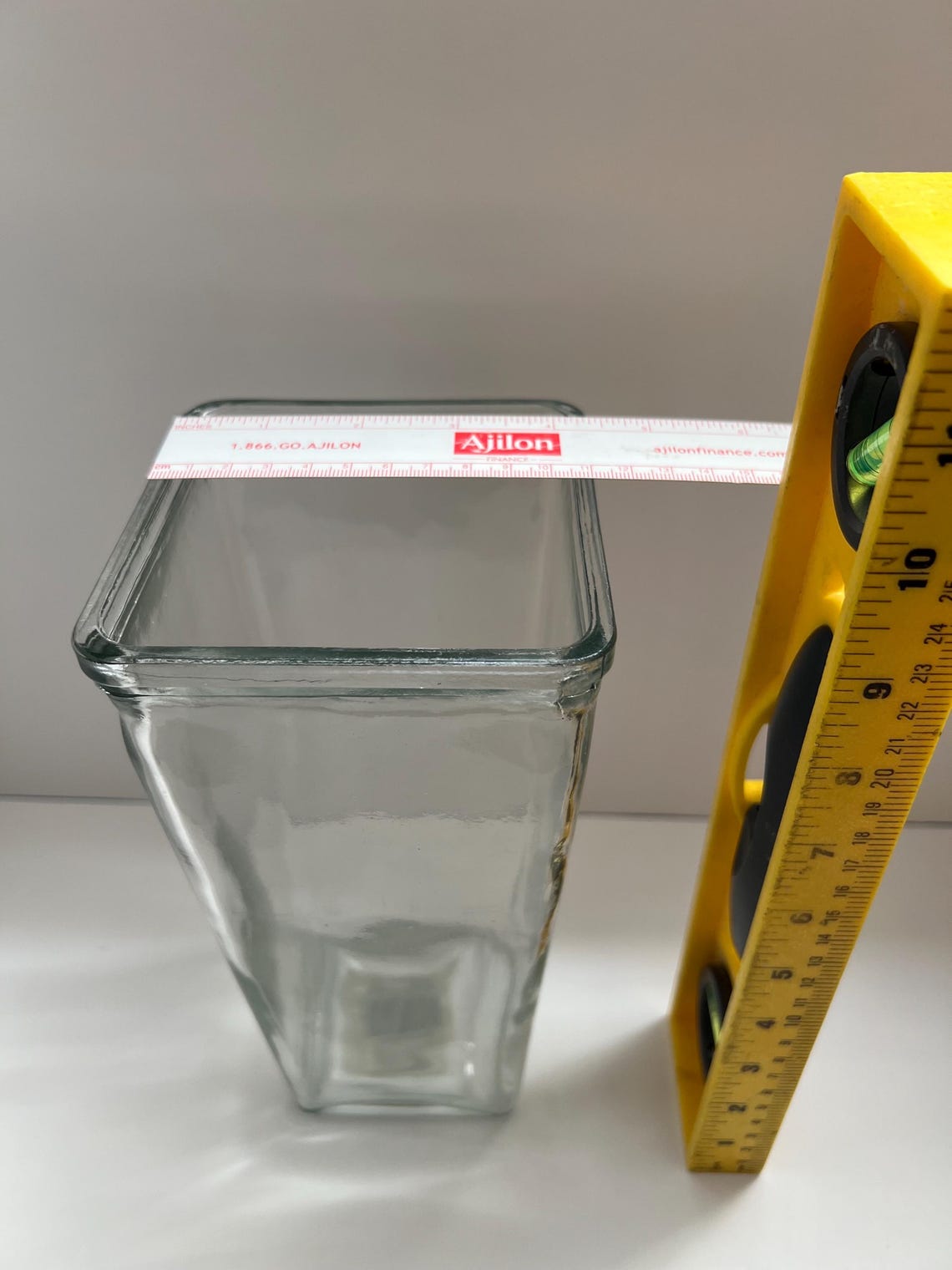 Large Square Glass Vase: Modern Straight-sided Design - Etsy