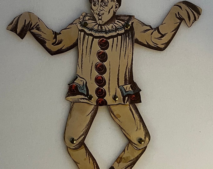 Antique Pantin Jumping Jack Paper Dolls - Pierrot #1 Character - Etsy