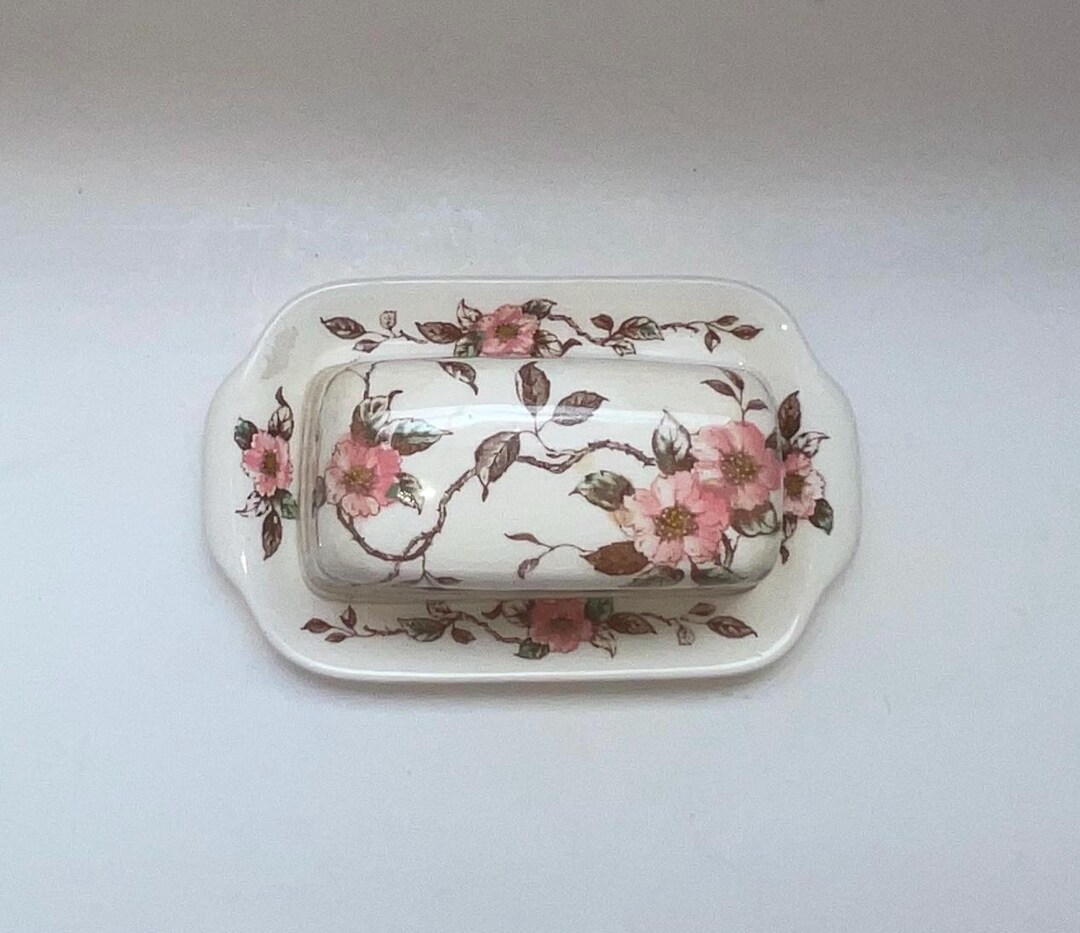 Vintage Ceramic FLOWER BUTTER Dish Medium/small Butter Dish NASCO ...