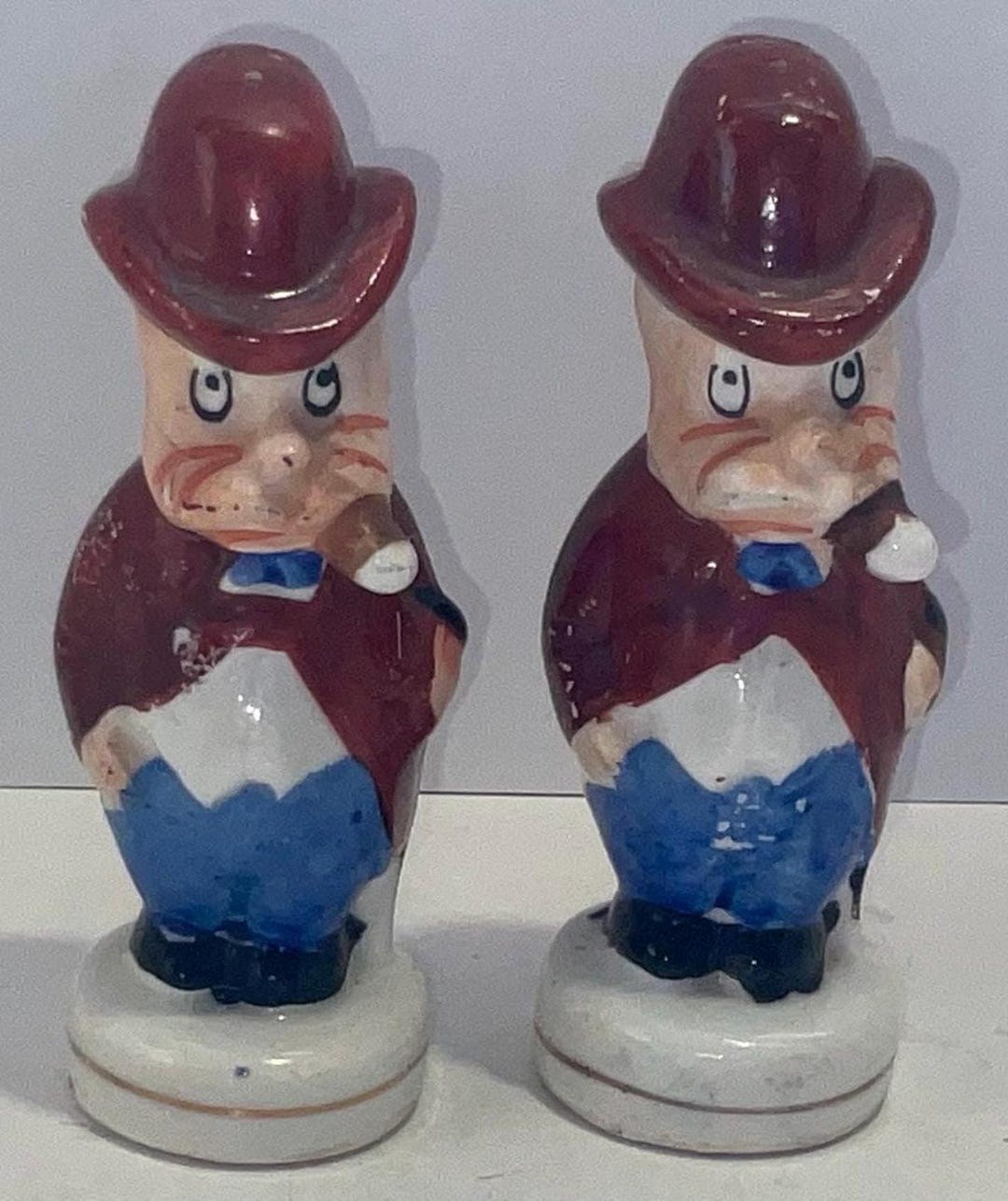 Vintage Silent Sam Adamson Salt and Pepper Shakers From the Comic Strip ...