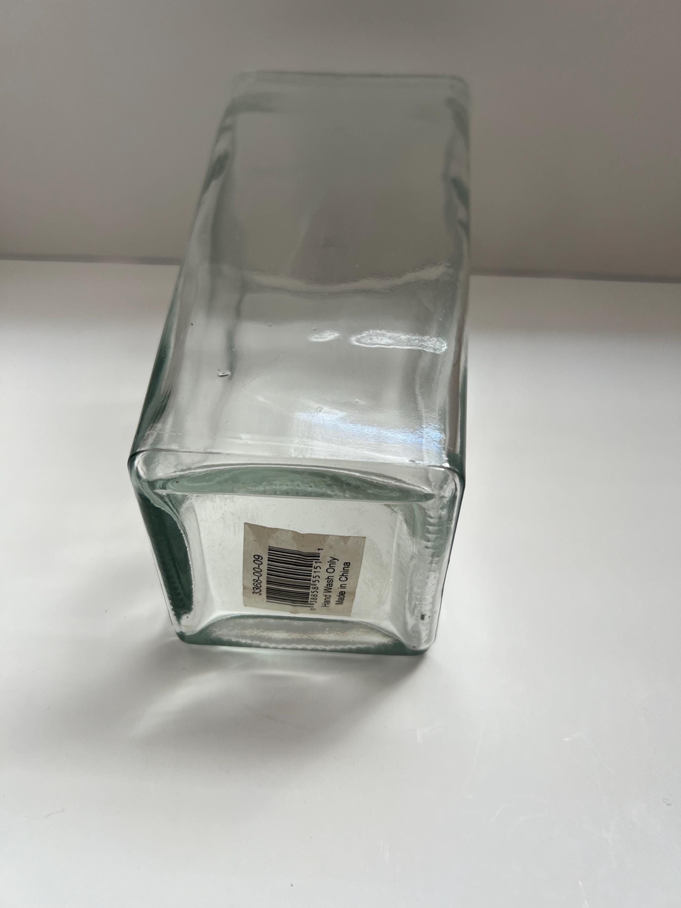 Large Square Glass Vase: Modern Straight-sided Design - Etsy