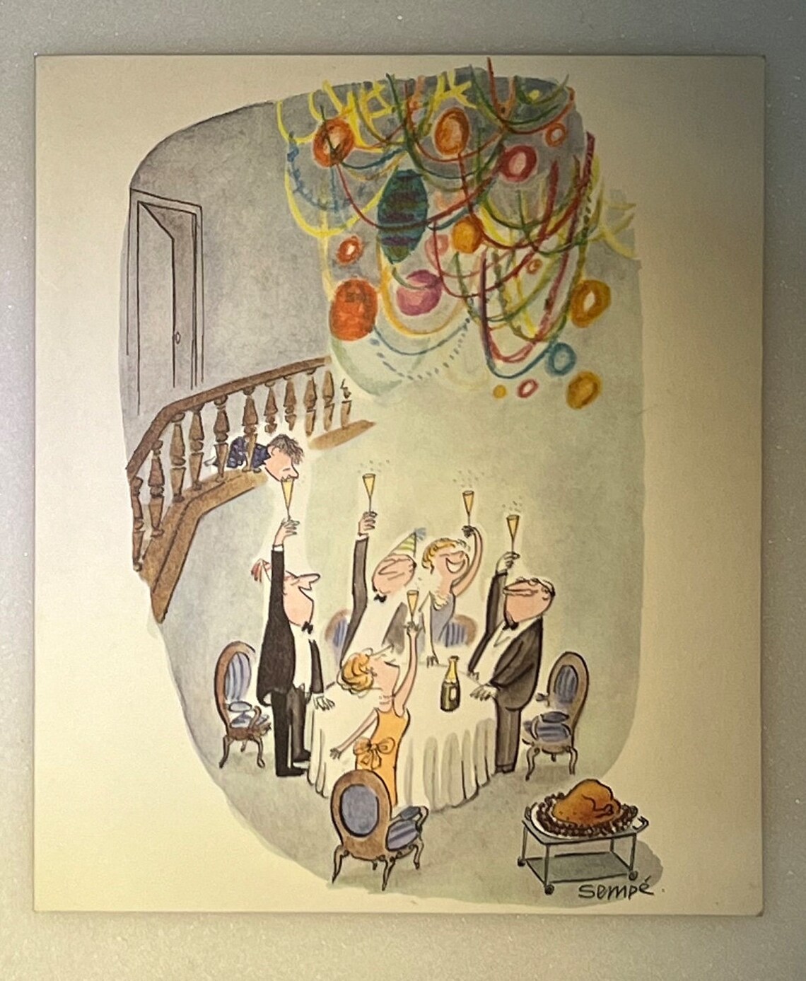 Vintage Christmas Card - People Celebrating - Sempe/gordon Fraser ...