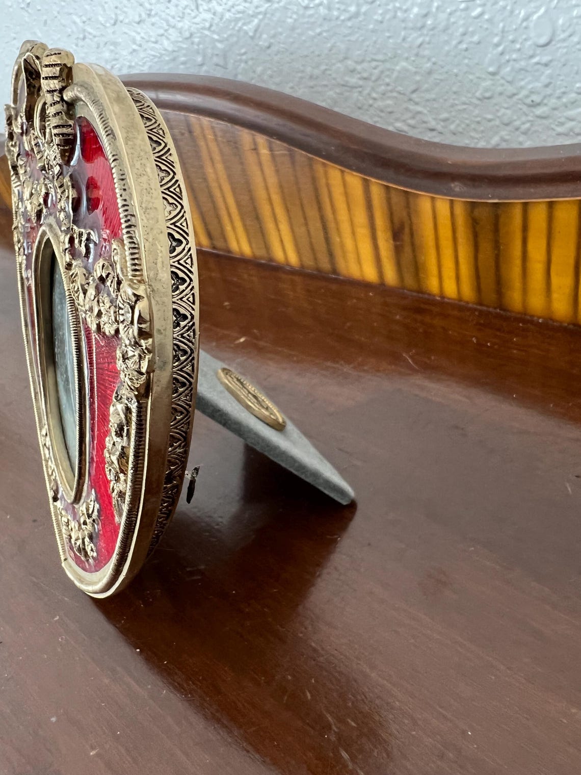 Desktop Metal Heart Frame for Personal Photos. Frame is Brass and Solid ...