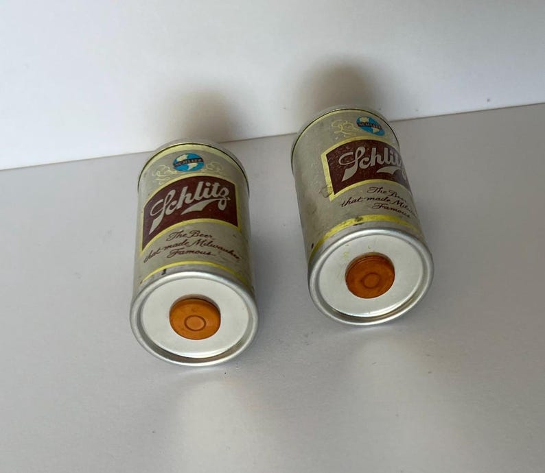 Vintage Schlitz Beer Can Salt and Pepper Shakers, 1970s Advertising - Etsy
