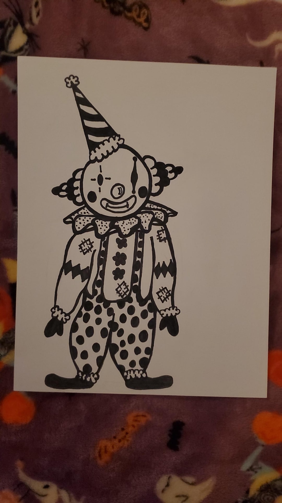 ORGINAL DRAWING Carnival Circus Jester Clown Greyscale Tattoo Flash ...