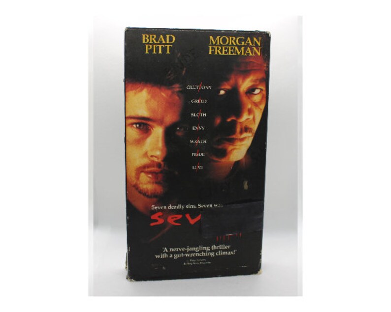Vintage Seven VHS Bradd Pitt Morgan Freeman Gwenyth Paltrow Seven Movie ...