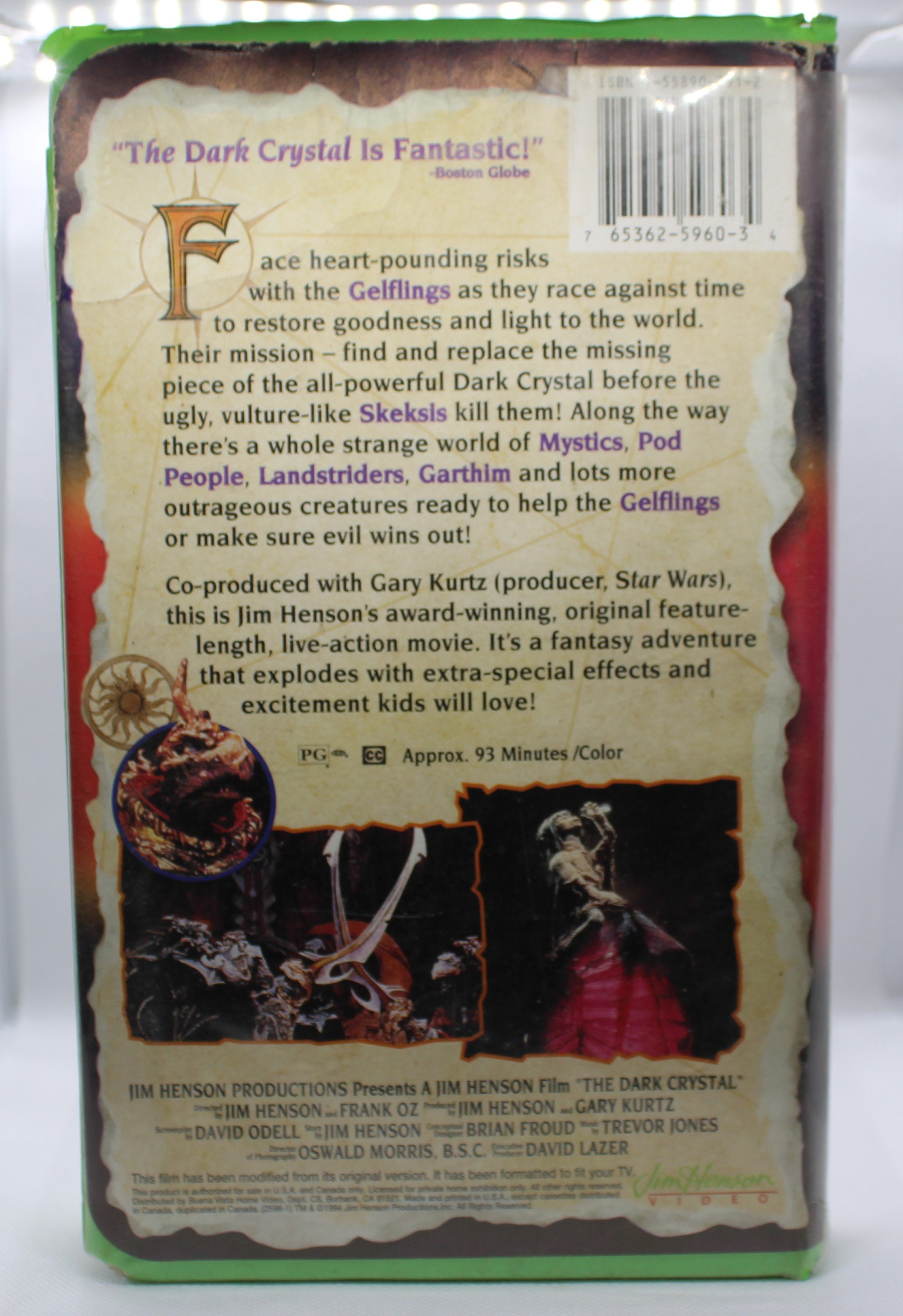Jim Henson's the Dark Crystal VHS the Dark Crystal Movie 1994 VHS ...