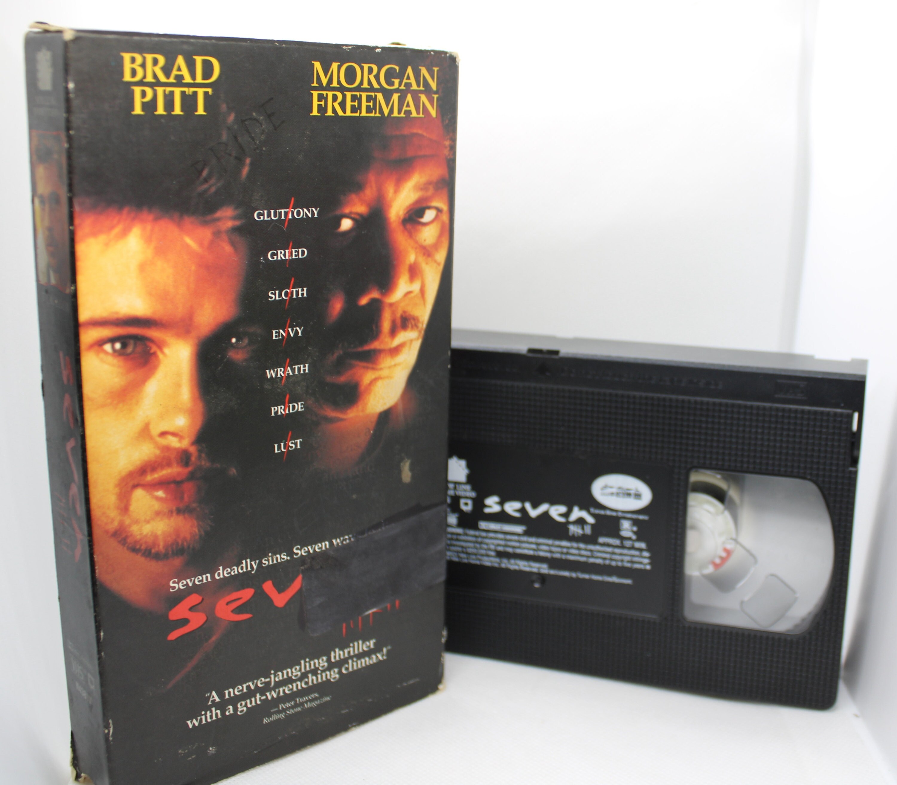 Vintage Seven VHS Bradd Pitt Morgan Freeman Gwenyth Paltrow Seven Movie ...