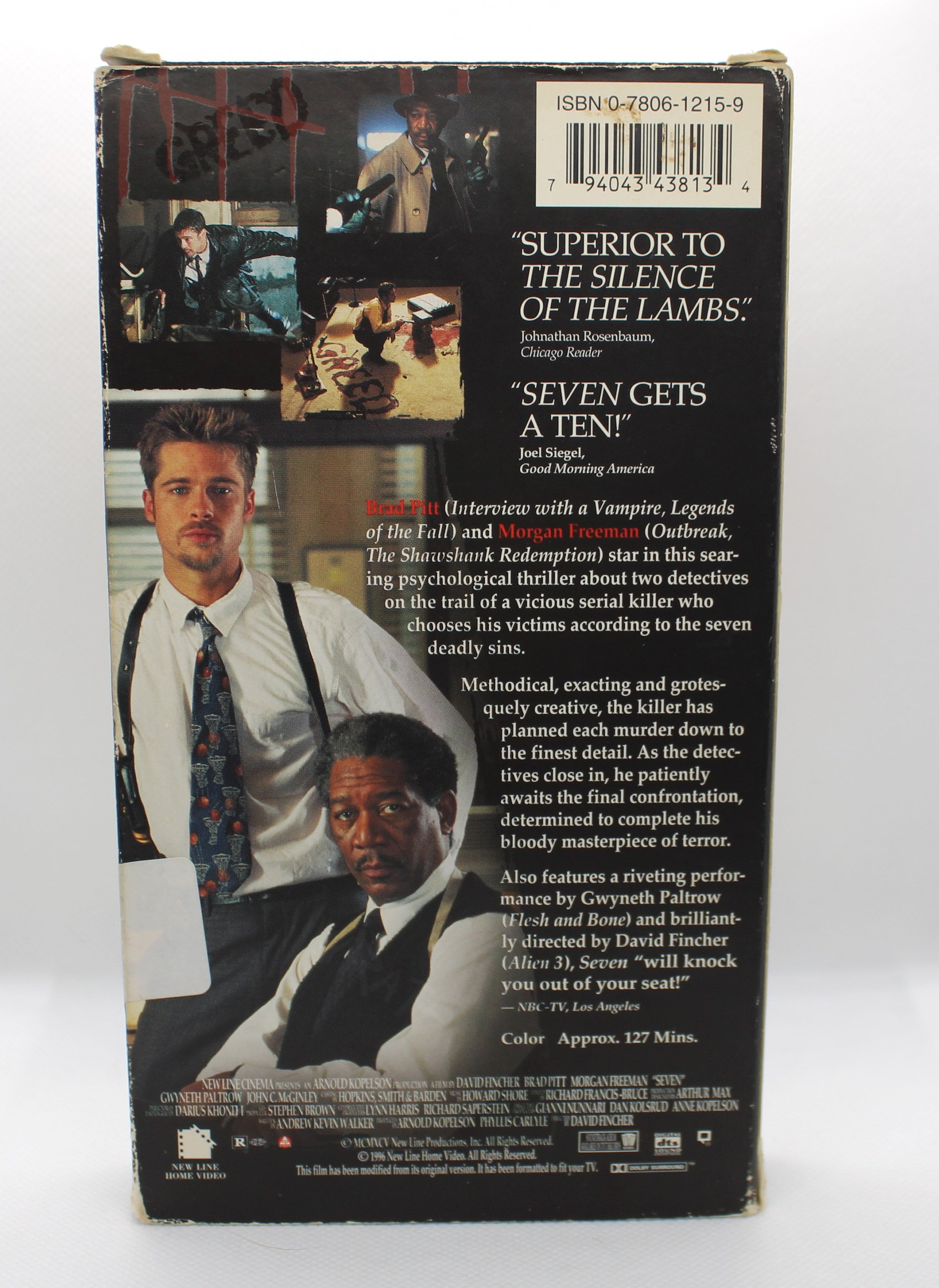 Vintage Seven VHS Bradd Pitt Morgan Freeman Gwenyth Paltrow Seven Movie ...