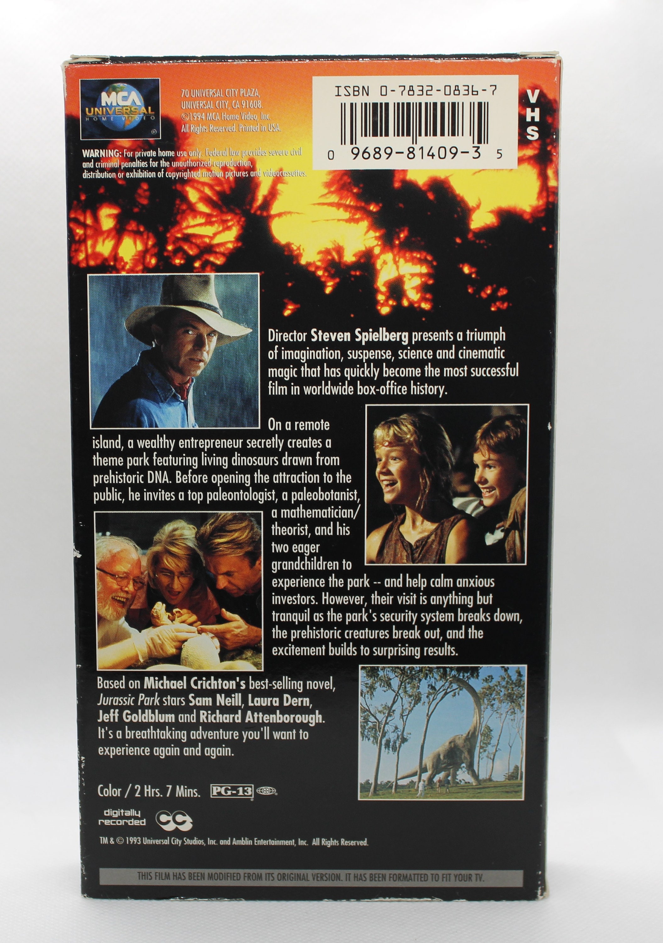 1993 Jurassic Park VHS - Steven Spielberg - Jurassic Park Movie - Etsy