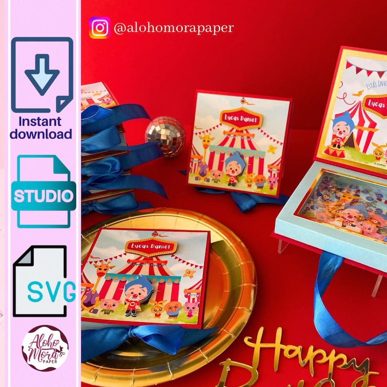 Book Invitation Box Template Svg and Studio for cricut and cameo ...