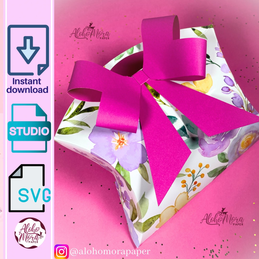 Pillow Box Coquette/coquette Box/triangular Box/pillow Box/svg and ...