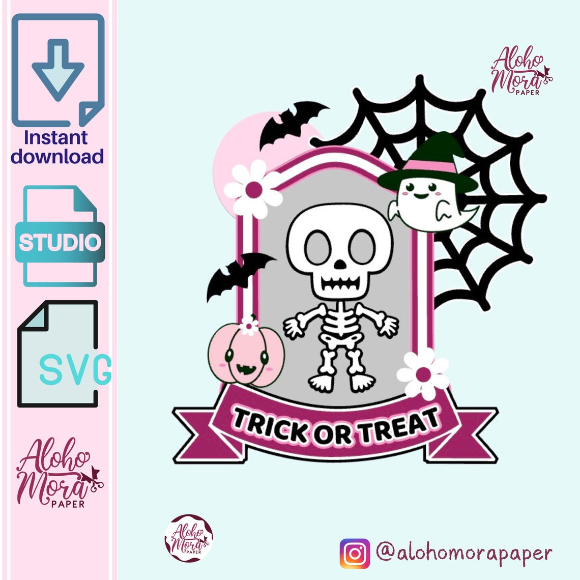 Halloween Cake Topper Template for Cricut and Cameo/ Cake Topper ...