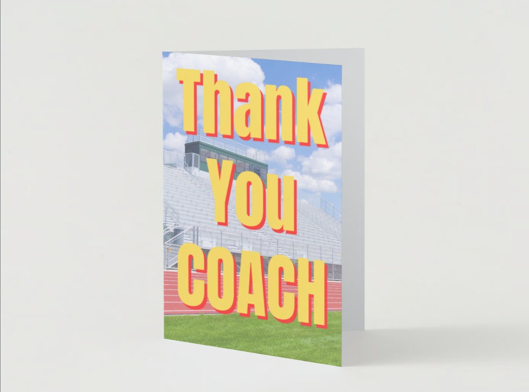 Track Cross Country Thank You Coach Greeting Card - Etsy