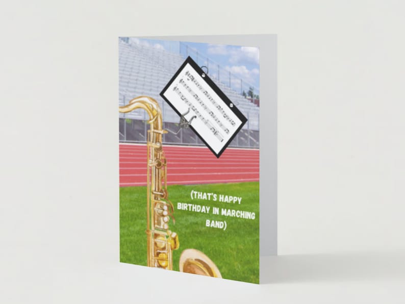 Marching Band Birthday Greeting Card - Etsy