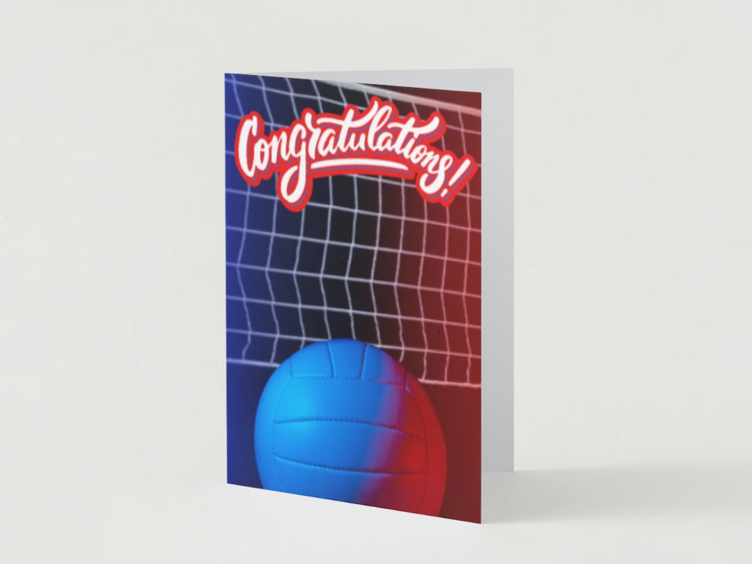 Volleyball Congratulations Greeting Card - Etsy