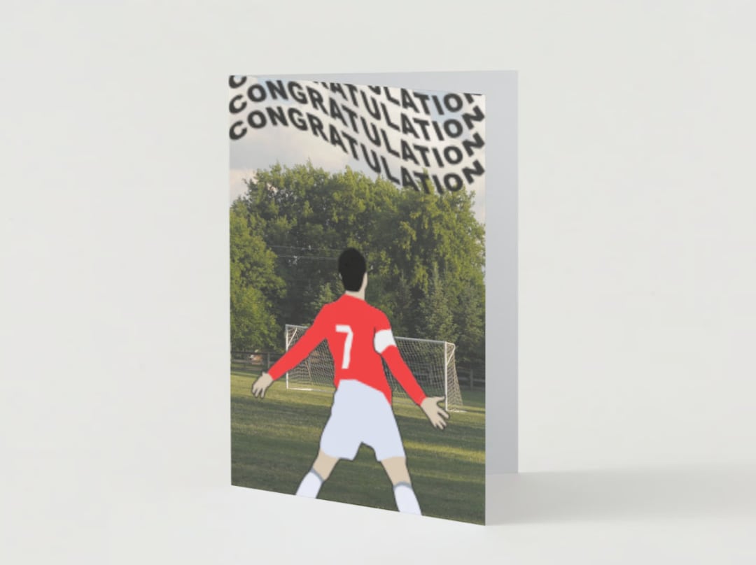 Congratulations Boy Soccer Greeting Card - Etsy