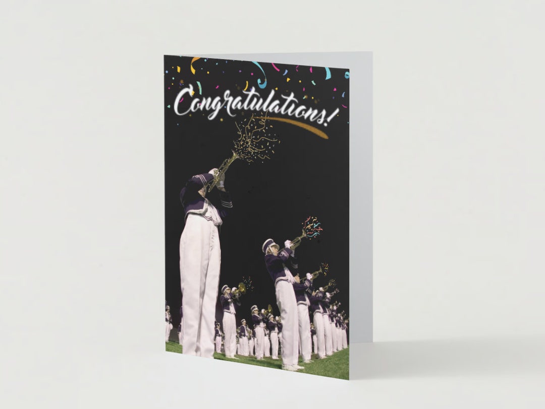 Marching Band Congratulations Greeting Card - Etsy
