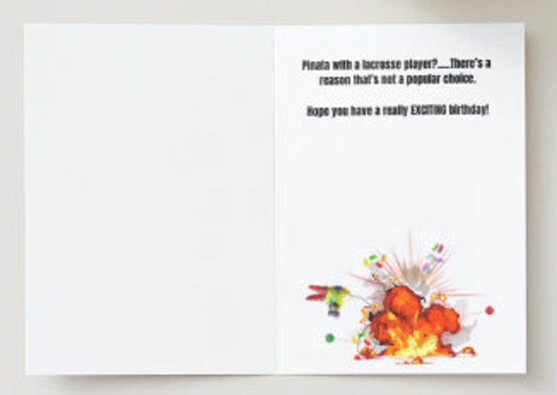 Pinata Lacrosse Birthday Greeting Card - Etsy
