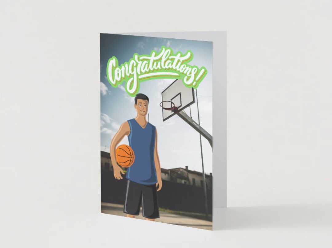 Congratulations Boy Basketball Greeting Card - Etsy