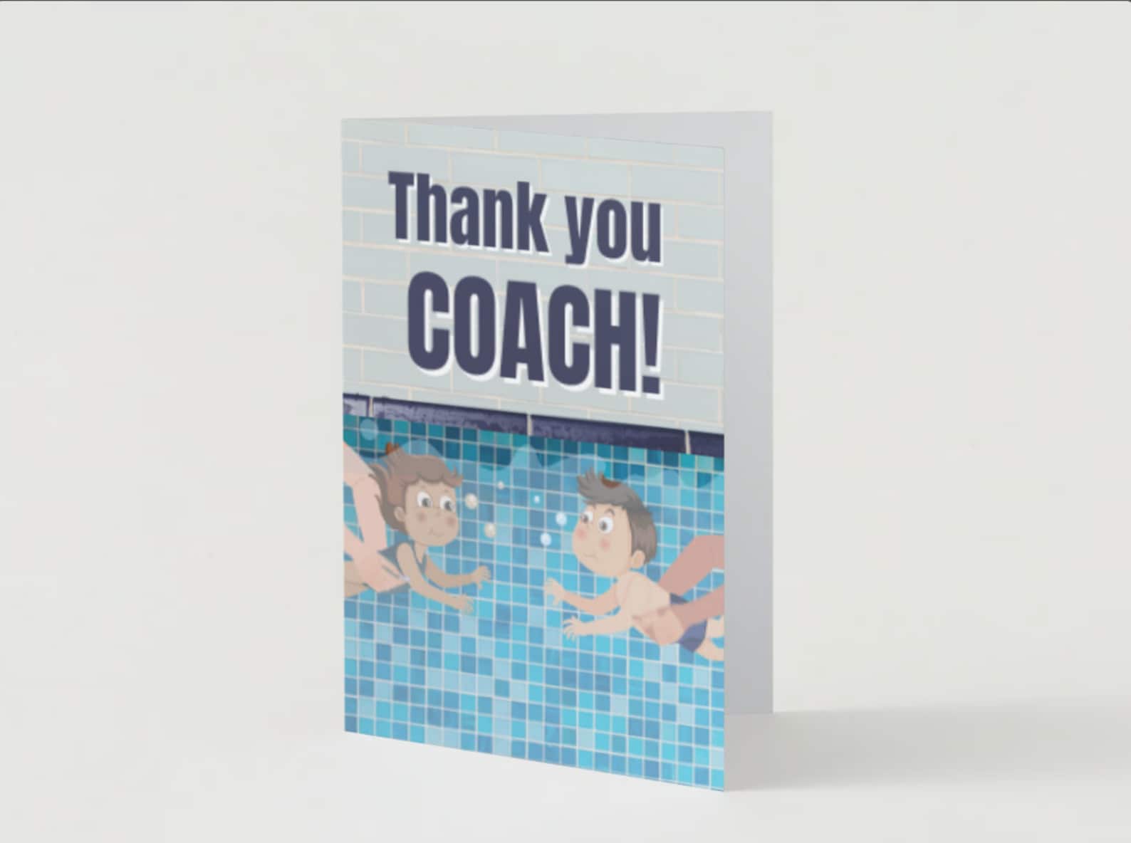 Swim Coach Thank You Greeting Card - Etsy