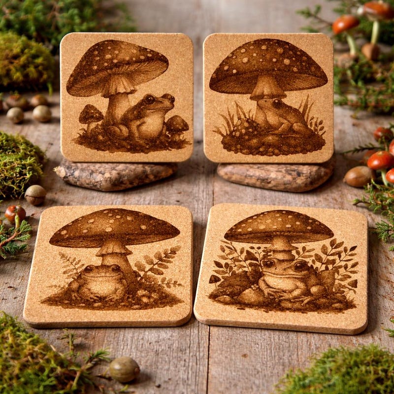 Frog Coasters Engraved - Etsy
