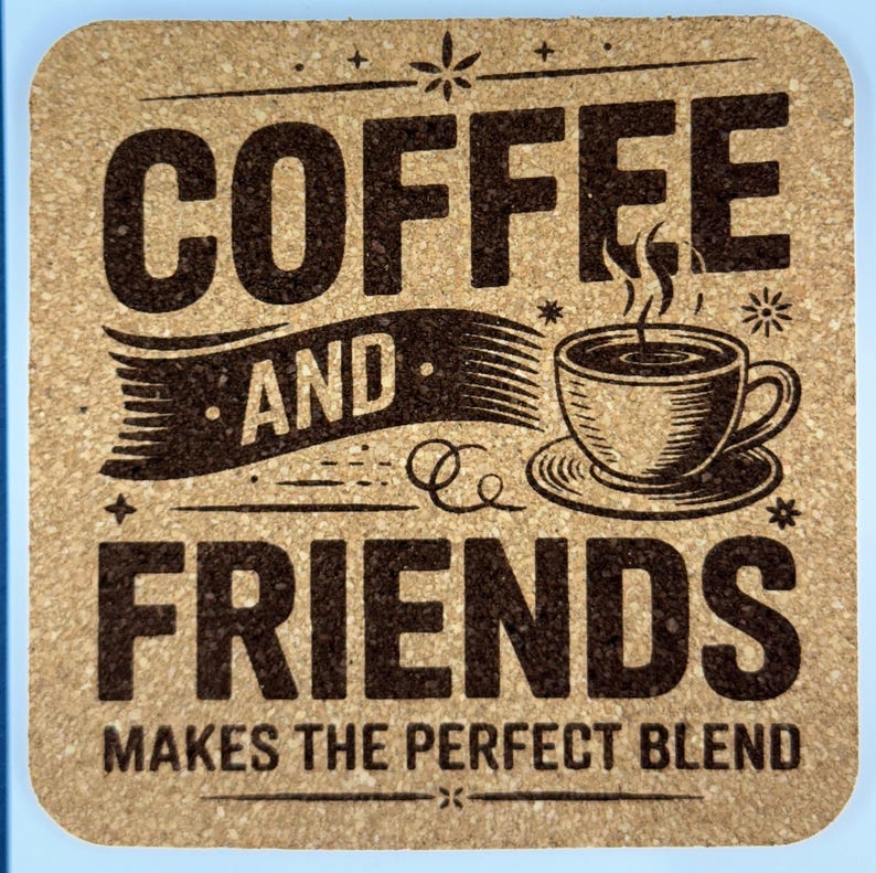 Vintage Coffee Shop Coasters – Pick Any 4 or More – Rustic Café Cork ...
