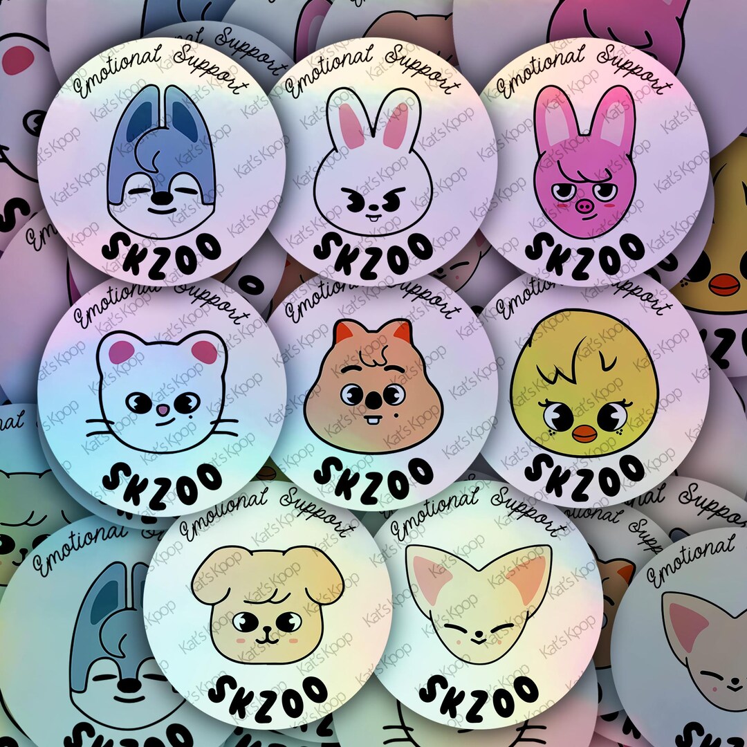 Emotional Support Skzoo Holographic Stickers Stray Kids Characters 2 ...