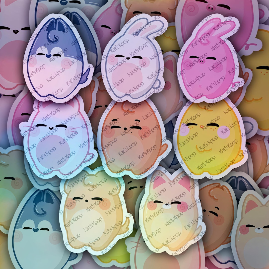 Cute Chibi Skzoo Holographic Stickers Stray Kids Characters 2-inch ...