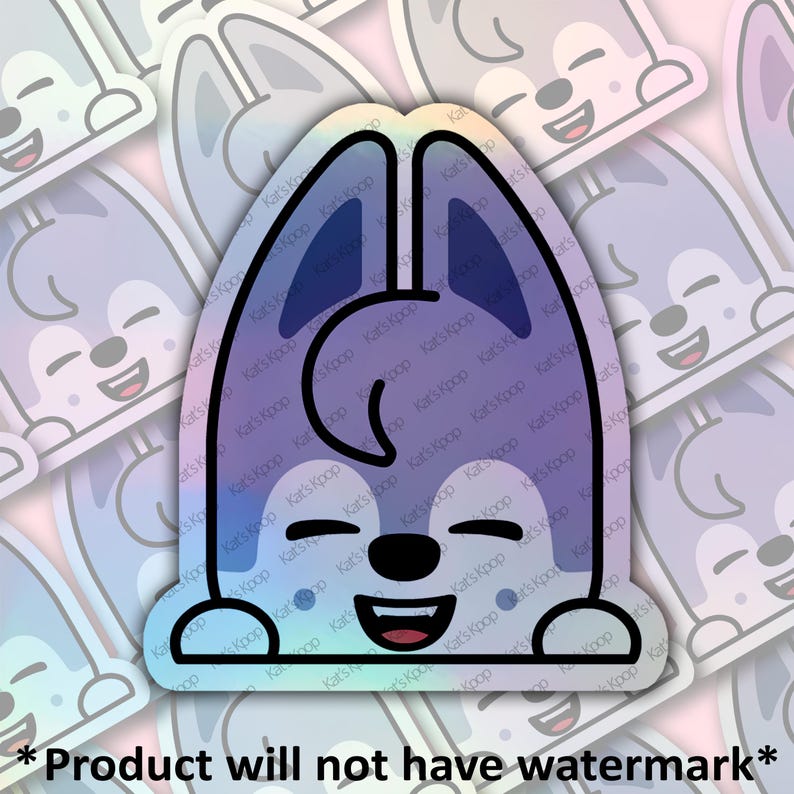 Skzoo Peeker Holographic Stickers Stray Kids Characters 2-inch Water ...