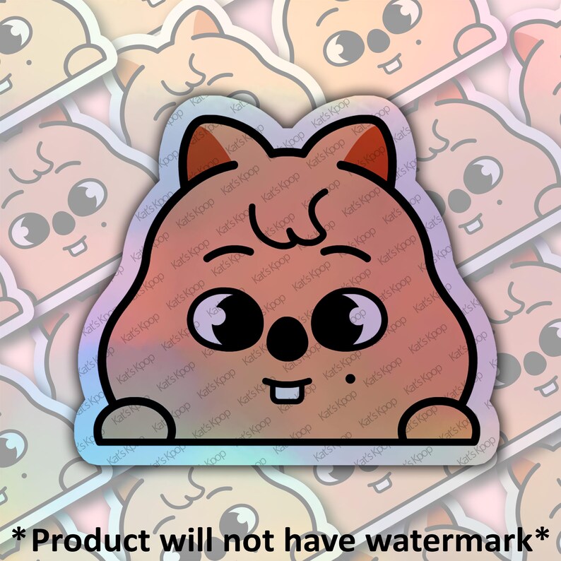 Skzoo Peeker Holographic Stickers Stray Kids Characters 2-inch Water ...